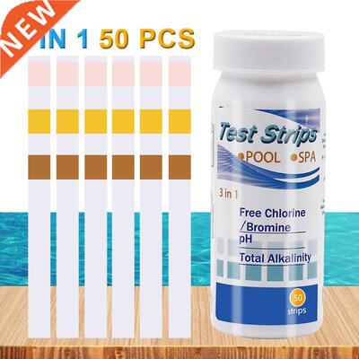 50Pcs 3-In-1 Swimming Pool Residual Chlorine PH Value Alkali