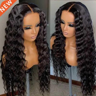 Kryssma Natural Black Loose Deep Lace Front Wig Long Glueles