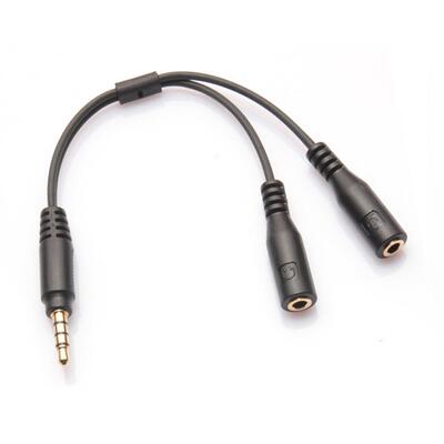 2019 3.5mm Gold Plated Stereo Audio Male To 2 Female Headse