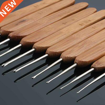 Bamboo Crochet Knitting Needles Hooks Yarn Weave Handle Hook