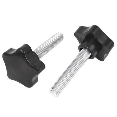 2 pcs M10 x 50mm Threaded Star Adjusting Screw 38mm Dia