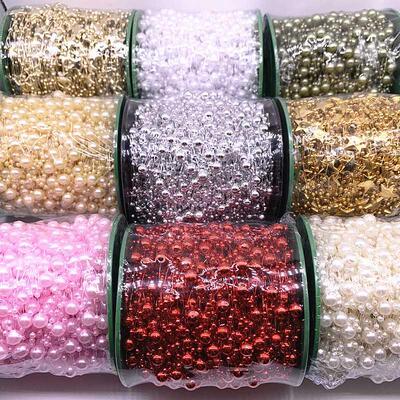 5 Yards 3-8mm Fishing Line Artificial Pearls Flower Beads Ch