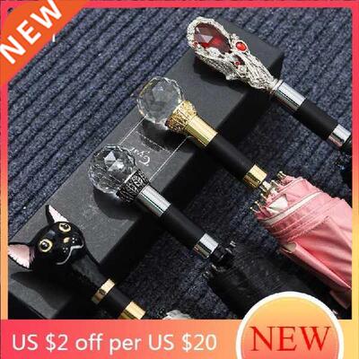 Luxury Men Strong Windproof Umbrella Rain Diamond Handle