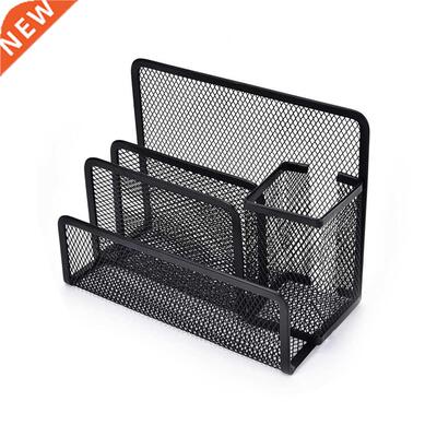 Multi-functional Metal Mesh Desk Organizer Pen Holder Statio