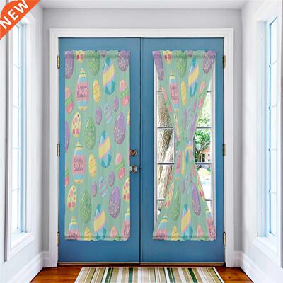Easter Egg Green Background Window Curtain Living Room Door