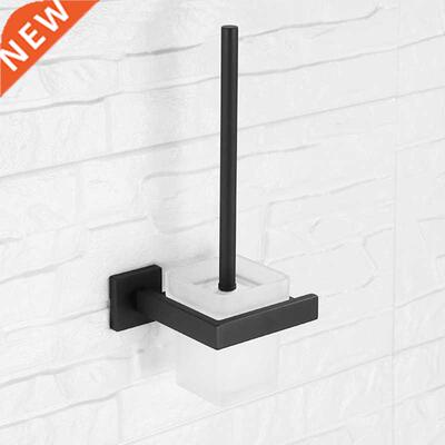 Black 304 Stainless Steel Towel Rack Toilet Brush Paper Hol
