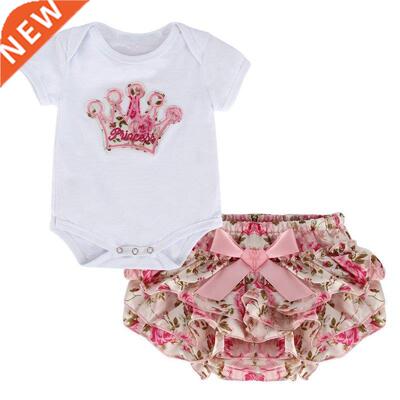2pcs Baby Girls Outfit Clothes Romper For 0-18M Kids Summer