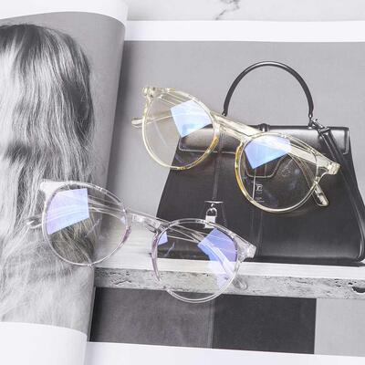 Anti Blue Rays Glasses Classic Transparent Round Frame Clear