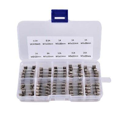 100pcs Fuses Fast-blow Glass Material Fuses Quick Blow Car