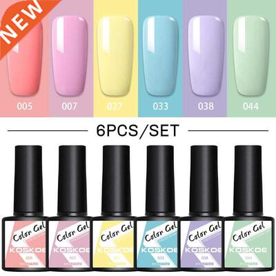 8ml Gel Nail Polish Set 4/6Pcs Glitter Nail Gel Kit Manicure