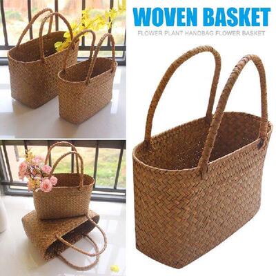 Seaweeds Woven Basket Flower Basket Gden Succulent Bag