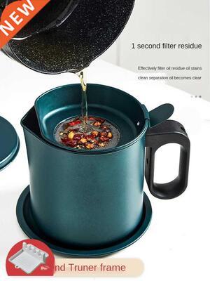 Oil Strainer Jug Oil Residue Pot Household Kitchen Drain