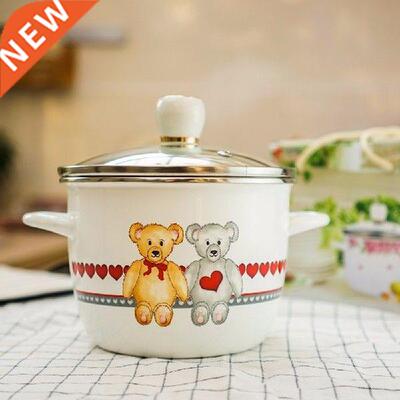 Japanese cartoon porcelain enamel milk pot noodles bowl