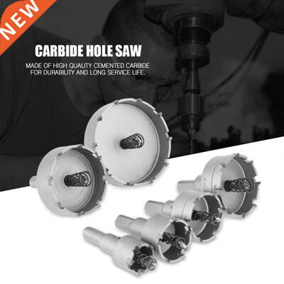 6Pcs 22-65mm Cemented Carbide Hole Saw Bit Metalworking Cutt