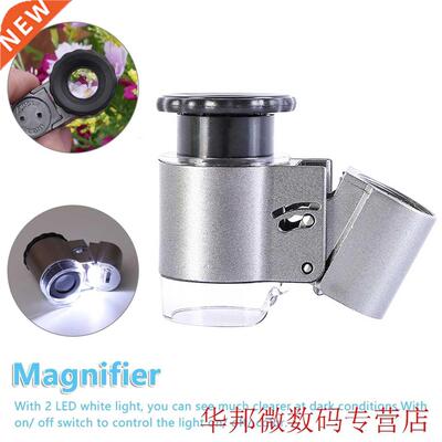 50X Handheld Magnfyng Glass Mn Pocket Mcroscope Loupe C