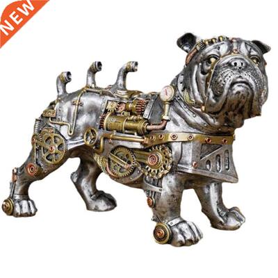 Mechanical Punk Dog Figure Resin Crafts Steampunk Bulldog