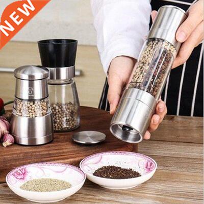 2 In 1 Dual Chambers Stainless Steal Sea Salt Pepper