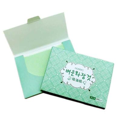 100sheets/pack Green Tea Facial Oil Blotting Sheets Paper Cl