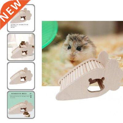 Wood Practical Natural Wooden Hamster Nest House Fine