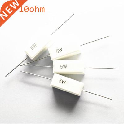 10pcs Ceramic Cement Resistor 5W 10 ohm 10R Cement Power Re