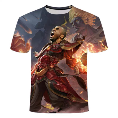 王者荣耀夏季新款短袖司空震Mant恤中小学生青少年印花潮流上衣