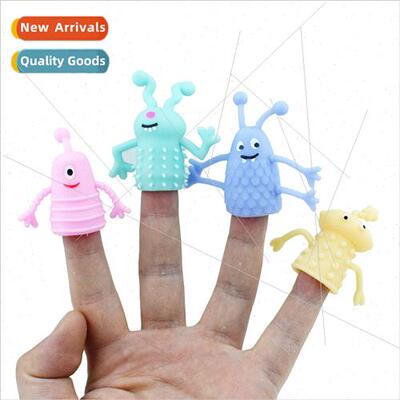 Creative TPR expression dolls finger puppet finger sleeve pe