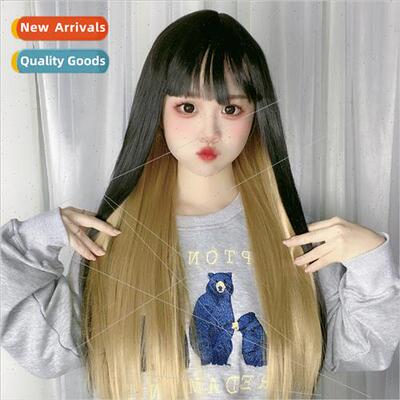 Pick color wig female Qi u long hanging ear dyed high temper