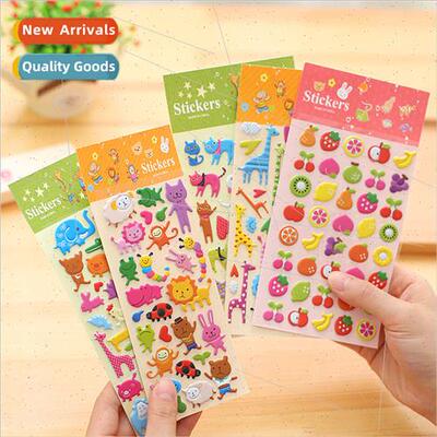 Korea stationery cute cartoon animal bubble cotton stickers