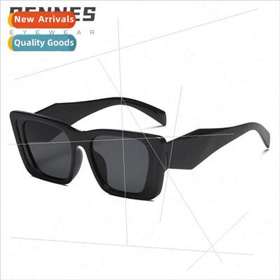 new retro polygonal sunglasses candy color wide foot sunglas