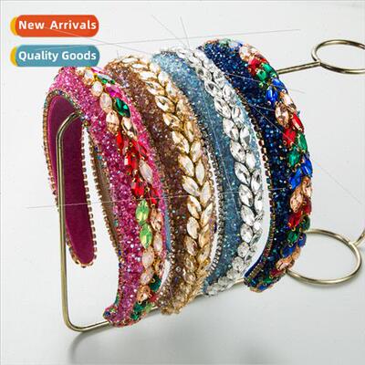 Hair bands new baroque full diamonds sponge high skull headb