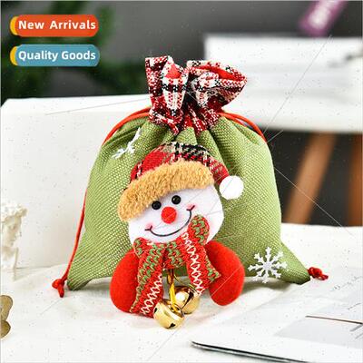 gle Bell Tote Bag Stereo Doll Candy Bag Christmas  Drawstrin