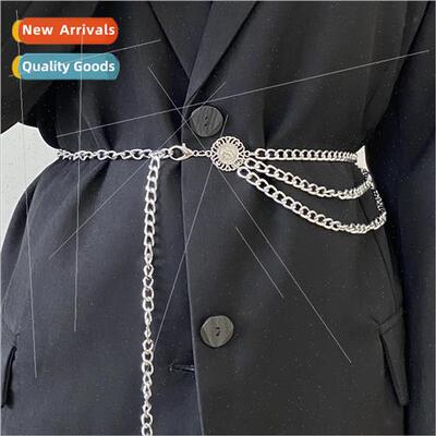 Gold Circle Tunic nk Women Waist Chain Korean Decoration Dre