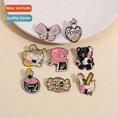 Cartoon Pink Chainsaw Duck Skull Candy Creative Modeling Des