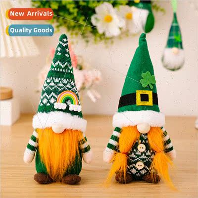 St. Patrick Day Decorations Irish Festival Faceless Doll Fig