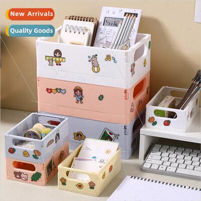 Desktop storage basket foldable storage basket plastic kchen