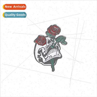 Europe new Halloween decorative roses skulls black oil drop