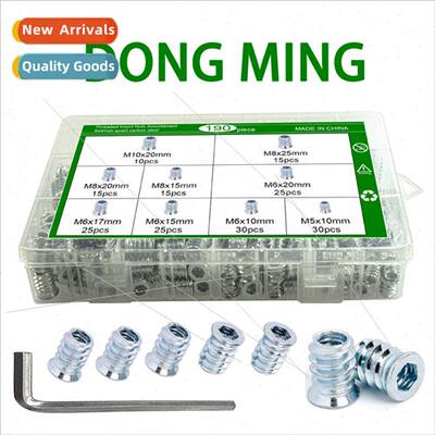 190pcs whe zinc plated hexagonal furnure nuts M5M6M8M10 inte