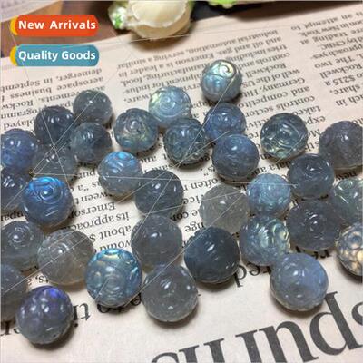 Natural gray moonlight carving reticulation beads diy beads