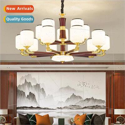 New Chinese chandelier full copper living room lamp modern s