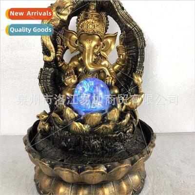 Indian Buddha Water Feature Resin Crafts Creative Model Flow