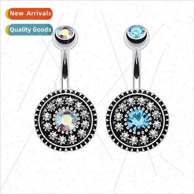 Creative  Diamond studded fixed Navel ring