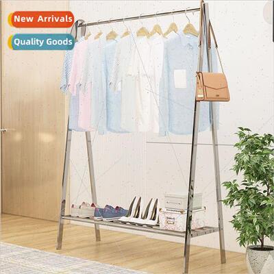Stainless steel drying rack floor bedroom storage balcony cl