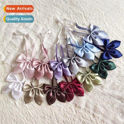 JK Bow Tie Solid Color Rabb Ear Lapel Flower College Unim Sa