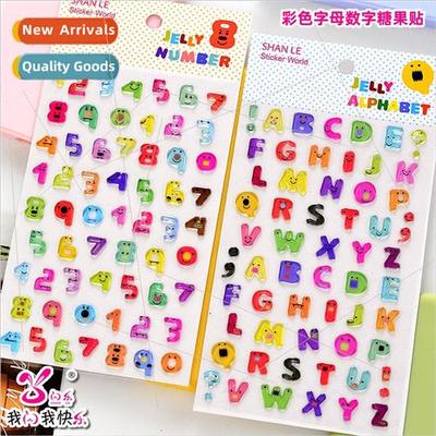 Colorful Transparent Candy Stereoscopic 3d Numbers Letters C