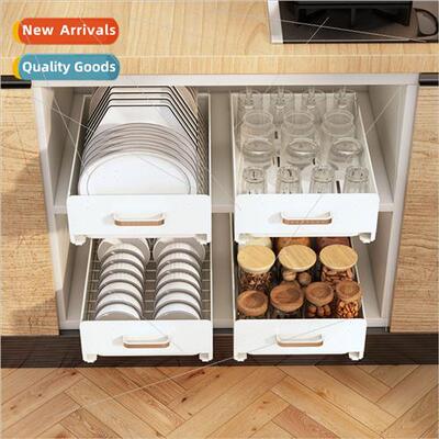 Kchen Dish Rack Drainer Cabinet Built-in Pull-out Drawer She