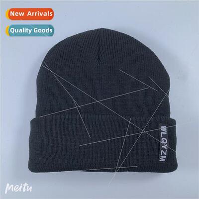 Winter hat mens padded thickened wool knitted hat Korean win