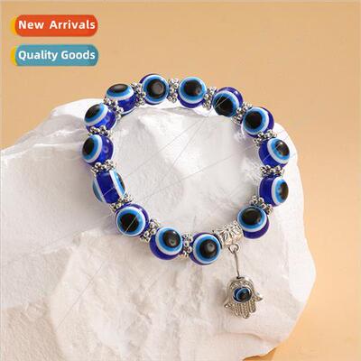 Vintage blue eye beads Fatima hand bracelet Europe fashion e