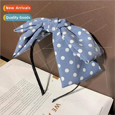 Korean hair accessories wash face headband polka dots versat