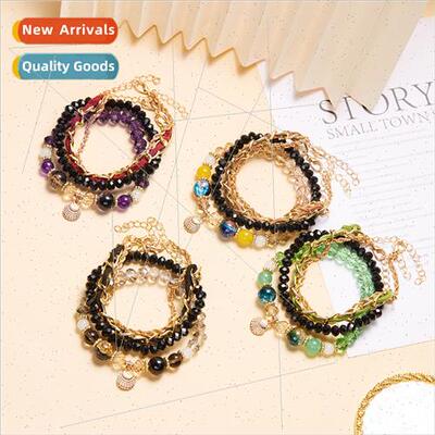 Europe new hand-woven shell chain beading combination set br