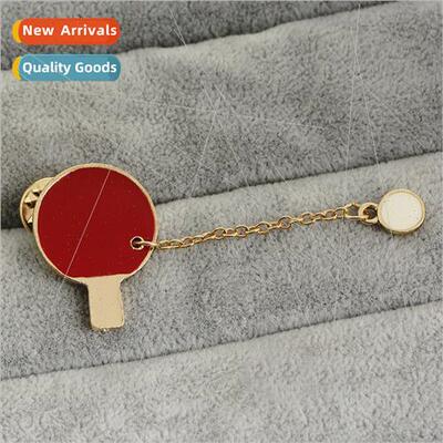 Europe Uned States new fashion sports wind ping pong brooch